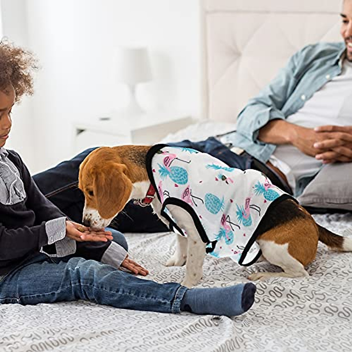 TEHAUX Hawaiian Shirts 3PCS Summer Pet T- Shirts Dog Shirts Pet Cooling Waistcoats Breathable Vest Costume Pet Clothes Dog Supplies (Size S) Summer Dress