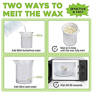 Auperwel Nose Wax Kit, 100g Nose Wax, 20 Blu Applicators, Nostril Waxing Kit for Men and Women Painless Hair Removal with 15 Mustache Guards, and 10 Paper Cups, Nose Ear Wax Kit with 15-20 Uses