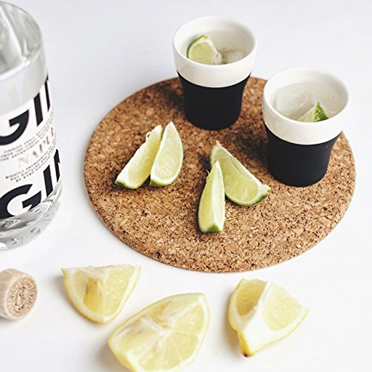 Magisso Line Shot Glass, Black/White