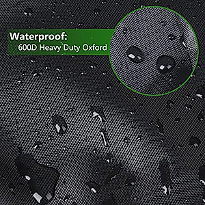 600D Patio Furniture Covers Rectangular Garden Patio Table and Chair Covers Large Outdoor Furniture Sofa Covers Waterproof Heavy Duty Fits up to 124W x 71D x 29H inches