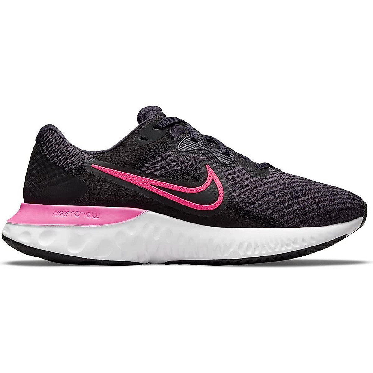 Nike Women Running Shoe, Black Pink, 8.5 US