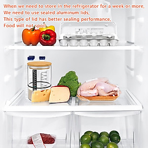 Sourdough Starter Jar with Wooden Lid 900ml Sourdough Starter Container, Wide Mouth Clear Sourdough Fermentation Jar Glass Starter Jar with Temperature Paper Spatula Rubber String for Baking Bread