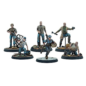 Modiphius Entertainment Fallout Wasteland Warfare: Survivors - Ghoul Settlers (The Slog) - 6 Unpainted Resin Miniatures, includes Scenic Bases, 32MM Scale Figures, Roleplaying Game Minifigures