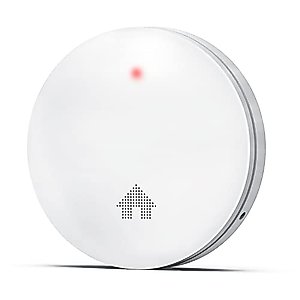Ecoey Smoke Detector Alarm, 10 Year Fire Alarms Smoke Detectors with Self-Test and Ambient Light Detection, Ultra-Thin Fire Alarm with Big Test Button and Night Mode for Home, FJ146, 1 Pack