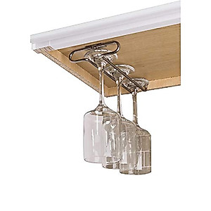 Hardware Resources STEM1-SN-R Stem Glass Holder, Satin Nickel