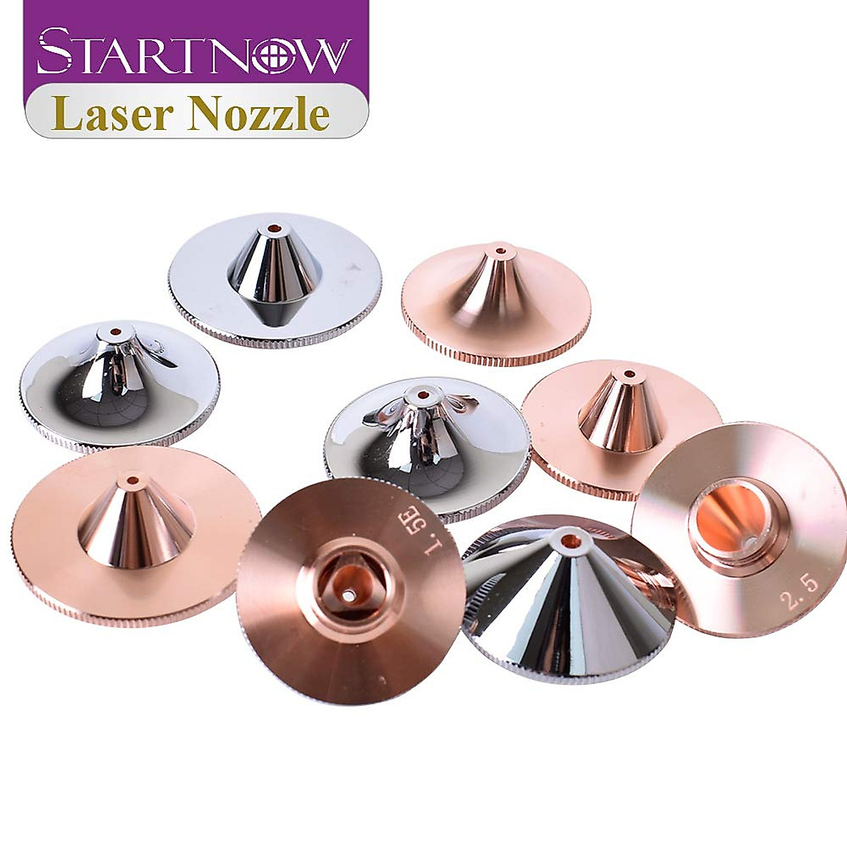 Startnow Laser Cutting Nozzle for Raytools Empower Head D32mm Fiber Laser Nozzle Double Single Layer 1.0 1.2 1.5mm (S32-A-15-D 1 PCS, Caliber 1.0mm)