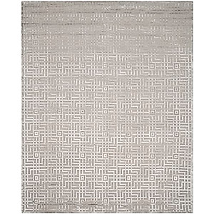 Safavieh Tibetan Collection 8' x 10' Grey TB426D Hand-Knotted Wool & Viscose Living Room Dining Bedroom Area Rug