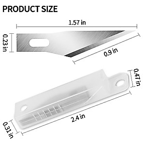 DIYSELF 20PCS Craft Knife Blades, SK5 Carbon Steel #11 Exacto Knife Blades Refill Hobby Art Blades Exacto Blades Cutting Tool with Storage Case for Craft, Hobby, Scrapbooking, Stencil