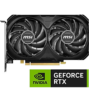 MSI Gaming GeForce RTX 4060 Ti 16GB GDRR6 Extreme Clock: 2625 MHz 128-Bit HDMI/DP Nvlink TORX Fan 4.0 Ada Lovelace Architecture Graphics Card (RTX 4060 Ti Ventus 2X Black 16G OC)