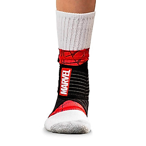 DonJoy Advantage Kids Figure-8 Ankle Support Featuring Marvel Compression Brace for Ankle Injuries Stability Youth Children Running Sports Basketball Soccer Tennis - Spider-Man XX-Small