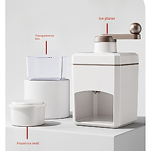 BOTTICASA Shaved Ice Machine Snow Cone Machine Portable Ice Crusher Manual Shaved Ice Machine For Home With Free Ice Cube Trays - BPA Free