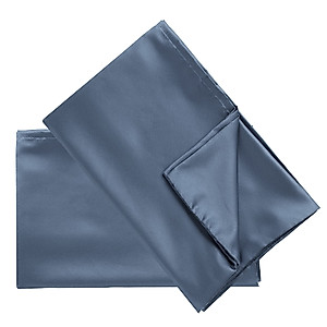 uxcell 2 Pack Silk Satin Pillowcase for Hair and Skin, Cool, Silky, Soft Breathable Pillow Cases Travel Size 14x20 Inch Sateen Pillowcase Slate Gray with Envelope Closure