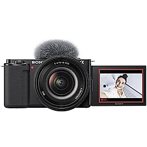 Sony ZV-E10 Mirrorless Alpha APS-C Vlog Camera Body and 10-18mm F4 OSS Wide-Angle Zoom Lens SEL1018 ILCZV-E10/B Black Bundle with Deco Gear Case + Extra Battery + Photo Video Accessories Kit