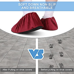 11 Pairs Reusable Non Slip Cloth Shoe Covers Washable Thickened Boot Shoe Covers for Indoors and Households, 11 Colors
