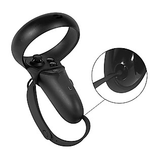 HIJIAO Design silicone Knuckle Strap for Oculus Quest/Oculus Rift S Touch Controller Grip Accessories (1 Pair) (gray)