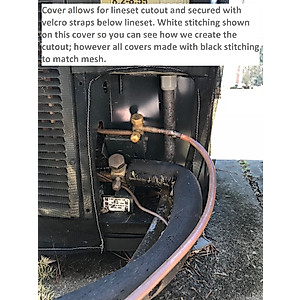 MESH Air Conditioner Cover: CUSTOM AC Cover designed to PROTECT coils from clogging - leaves, grass, cottonwood, dust and debris