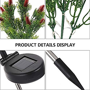 Uonlytech 2pcs Solar Christmas Lights Outdoor Figurine Light Xmas Lawn Lights Christmas Pathway Markers Pinecone Lawn Light Christmas Lights Outdoor Led Lamp Outside Lamp Solar Light Plastic