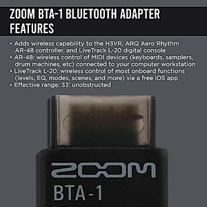 Zoom F3 Professional Field Recorder and BTA-1 Bluetooth Adapter Bundle