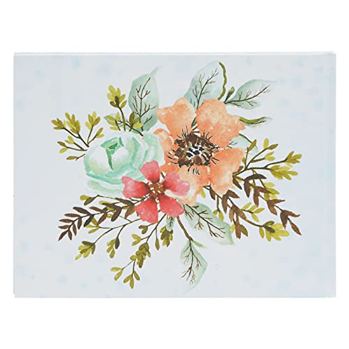 Floral Wedding Guest Book for Reception, Party, Baby Shower, Birthday (8.3 x 6.25 in, 56 Pages)