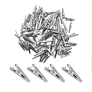 HONGYUTAI (Pack of 100pcs) 28mm Mini Metal Alligator Clip