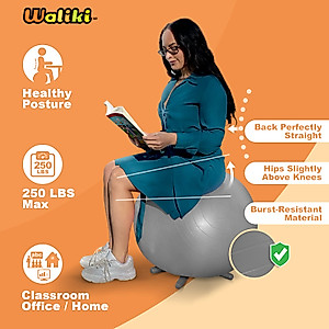 WALIKI Chair Ball with Feet for Kids | Alternative Classroom Seating | Balance Ball | (30"/75CM)
