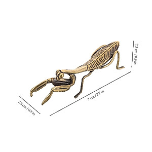 Levemolo Delicate Mantis Craft Thumb Rings for Women Creative Mantis Decoration Small Mantis Decoration Tabletop Animals Desk Mantis Statue Small Mantis Sculpture Mantis Figurine Copper