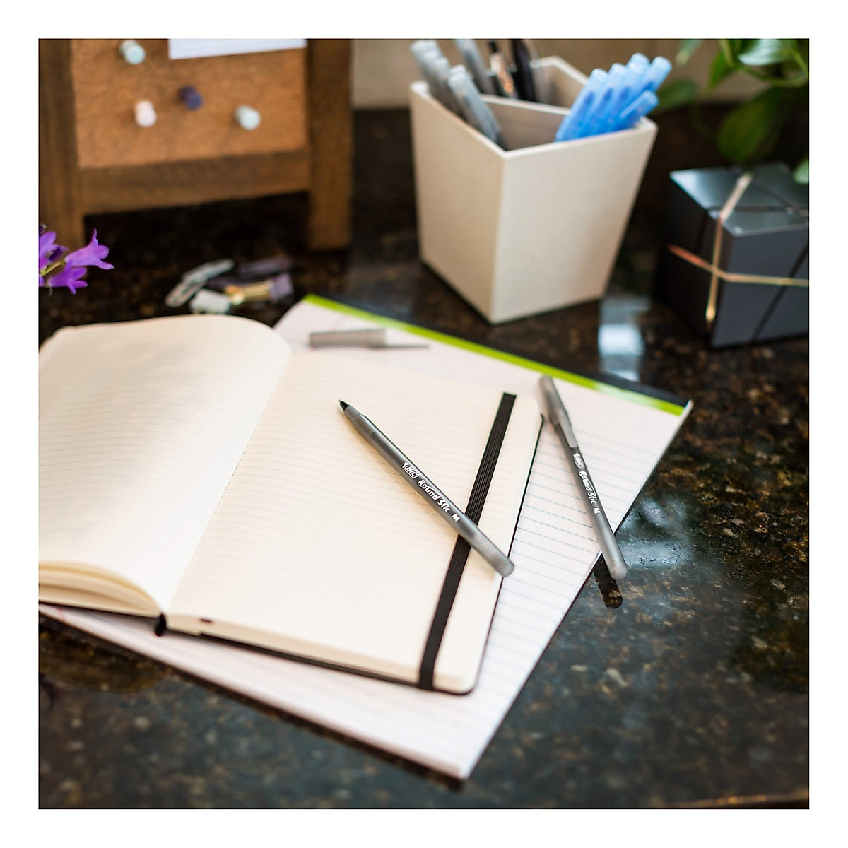 BIC Round Stic Xtra Life Ball Pen, Medium Point (1.0mm), Assorted Colors, 240-Count