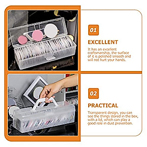 VILLCASE Clear Plastic Storage Box, Medal Display Case With Lid, Storage Container for Sports Medals Brooch Breast Pin (11.79X3.54X3.54inch)