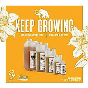 Mammoth Organic Bloom Booster | Mammoth P Organic Fertilizer Microbial Inoculant | 16% Proven Increase in Yield | University Developed and Growers Approved (250 ml)