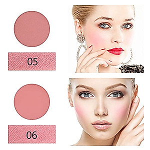 CCbeauty 8 Colors Face Blush Palette Matte Shimmer Professional Natural Long Lasting Lightweight Portable Foundation Contour Highlight Pressed Powder Makeup Palette for Women Girls
