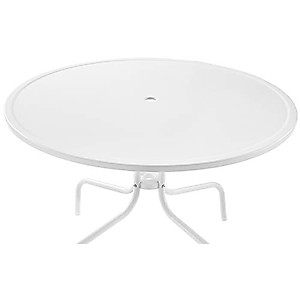 Crosley Furniture KOD10010KL Griffith Retro Metal Outdoor 5-Piece Dining Set with 39" Table and 4 Chairs, White and Key Lime