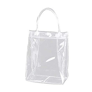 Women Clear PVC Tote Bag Shoulder Handbag Transparent Tote Waterprof Clutch Beach