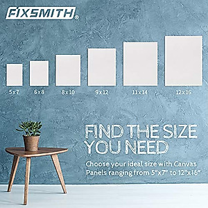 FIXSMITH Painting Canvas Panel Boards - 5x7 Inch Art Canvas,24 Pack Mini Canvases,Primed Canvas Panels,100% Cotton,Acid Free,Professional Quality Artist Canvas Board for Hobby Painters,Students & Kids