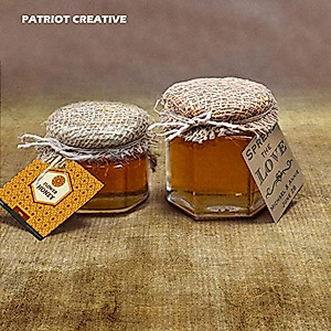 Hexagon Jars Gold Lid (30pcs 6.0 oz) Hexagon Glass Jars with 30pcs Gold Plastisol Lined Lids for Jam Honey Jelly Wedding Favors Baby Shower Favors Baby Food DIY Magnetic Spice Jars Crafts Canning Jar