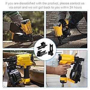 Niahm Vinyl Siding Adaptor Tip for Dewalt Roofing Nailer Cordless 20v DCN45RND1, DCN45RN, DCN45RNB Tip Replacement Vinyl Trim Adaptor and Vinyl Siding Adaptor，Siding Nailer Kit with Spring 3 Pack