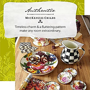 MacKenzie-Childs Courtly Check Enamel Pitcher, Kitchen Counter Decor for Water, Flowers, and More