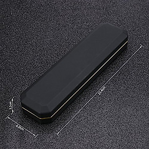 LED Jewelry Gift Box Case Elegant Velvet Necklace Pendant Box Bracelet Box with LED Light for Jewelry Display Proposal Engagement Wedding Valentine's Day Black Size：9.21"x2.36"x1.26"