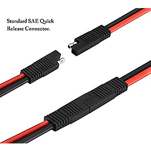 zdyCGTime 2 Pin Power Industrial Circular Connector to SAE Cable for Solar Panel Suitcase and Grand Design, Fit for Furrion, Forrest River RV Solar Panel Suitcase, Grand Design RV's Industry（10AWG）