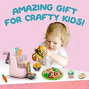 Playdough Set for Toddlers,Playdough Tools,Playdough Noodle Toy with 28 PCS Play Dough Accessories and Play Clay Sets with 12 Colors Dough for 3 4 5 6 Years Old Boys and Girls Birthday Gift