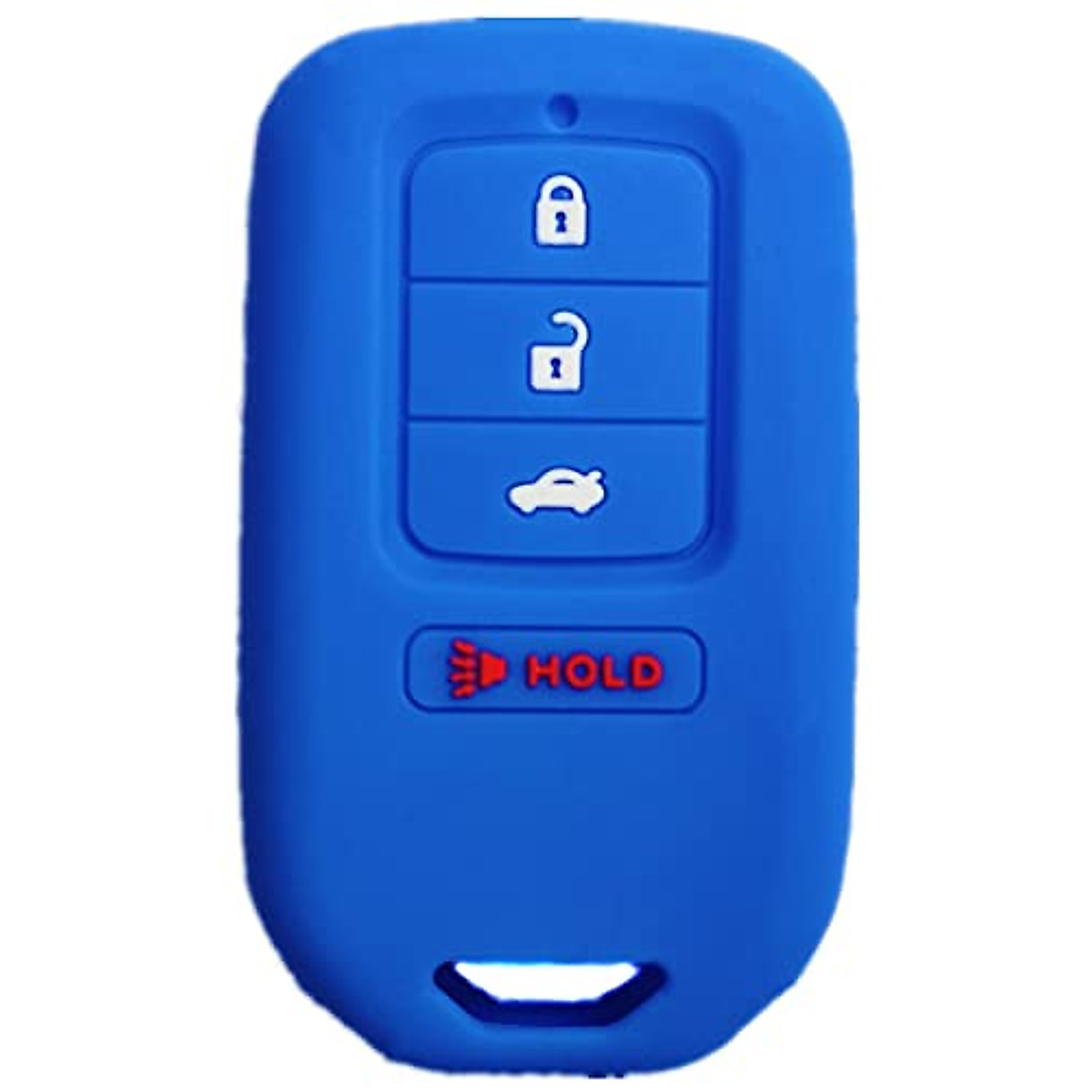 Silicone Smart Key Fob Cover Case Protector Keyless Remote Holder for 2013-2021 Honda Accord CR-V HR-V CR-Z 4 Buttons Blue