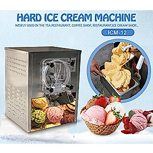 Kolice Commercial Mini Desktop Hard ice Cream Machine, Small countertop Hard ice Cream Maker, Gelato ice Cream Machine