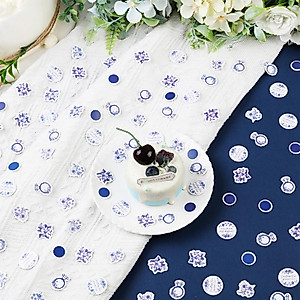 Balterever 200pcs Something Blue Before I Do Confetti Something Blue Before I Do Bridal Shower Decorations Something Blue Bridal Shower Table Scatters for Women Bachelorette Engagement Wedding Party