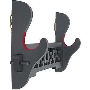 LUCKNIGHT Display Stand 1 Layer Classical Sword Holder Wall- Mounted Red Velvet Sword Stand Japanese Samurai Sword Display Rack Sword Stand