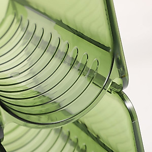 Beavorty Water Bottle Organizer 2pcs Refrigerator Wine Rack Stackable Champagne Dispenser Tray Holder for Fridge Cabinet Pantry Kitchen Countertops Green