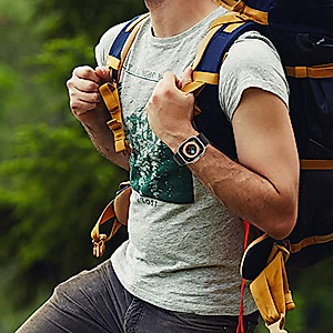 WKC Alpine Loop Compatible with Apple Watch Band 42mm 44mm 45mm 49mm, Textile Nylon Rugged Alpine Loop with Metal G‑Hook Compatible for Apple Watch Ultra (2/1) /SE/Series 8/7/6/5/4/3/2/1 Black Large