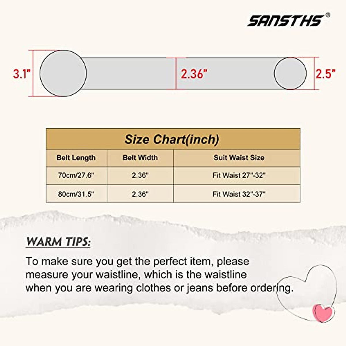 SANSTHS Women Wide Elastic Belt with Gold Buckle for Dress Stretchy Vintage Waist Black Belt, S