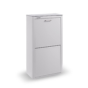 DON HIERRO - Cubek | Trash Can with Recycling Bin Combo | 20 Gallon Trash Bin | Multi Composting Bin Indoor Compost | Modern Trash Can for Home, Kitchen, Office Color Coded Bins Made in Spain