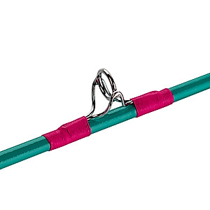 Kid Casters: Rainbow High Youth Fishing Kit | Spincast Reel & Practice Casting Plug | Small & Easy to Use (Pre-spooled with a 6-Pound Fishing line), 29.5 Inches Long