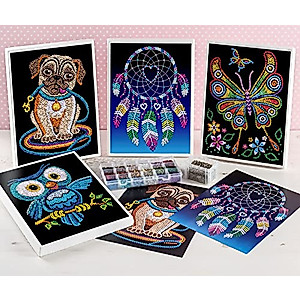 Sequin Art Red Baby Sharks, Sparkling Arts and Crafts Kit; Creative Crafts for Adults and Kids