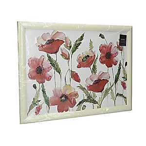 Creative Tops 5233429 Watercolour Poppy Cushioned Bean Bag Lap Tray - Multi-Colour - 44 x 34 cm (17.5 x 13.5)